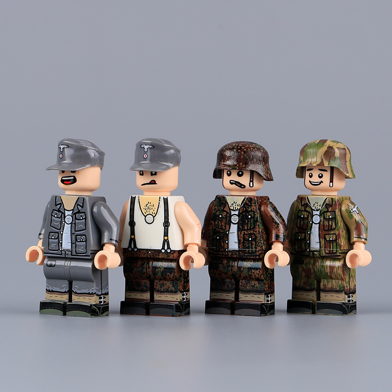 Military German Soliders Action Figures SS Dot44 War Accessories Models ...