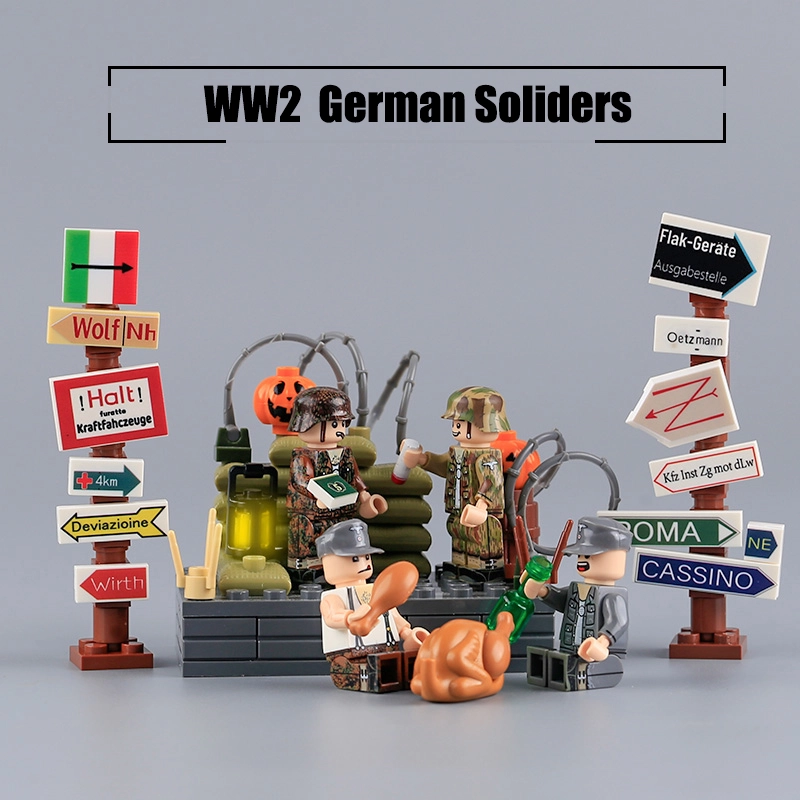 Military German Soliders Action Figures SS Dot44 War Accessories Models ...