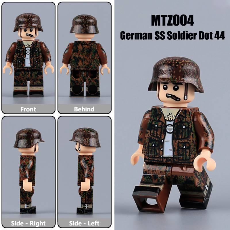 Military German Soliders Action Figures SS Dot44 War Accessories Models ...