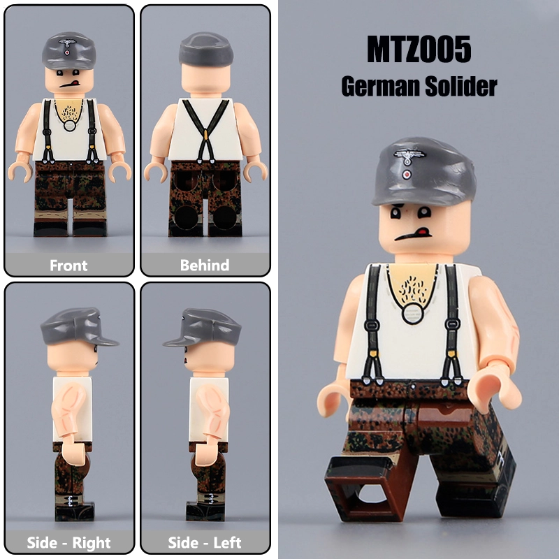 Military German Soliders Action Figures SS Dot44 War Accessories Models ...