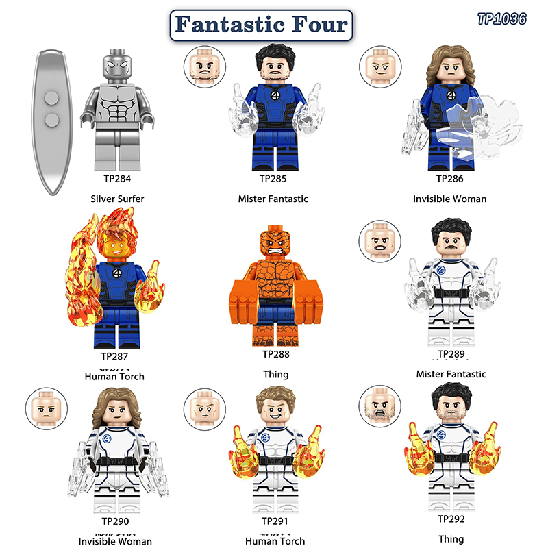 TP1036 Marvel DC Fantastic Four Mister Fantastic Minifigs Action Figure ...