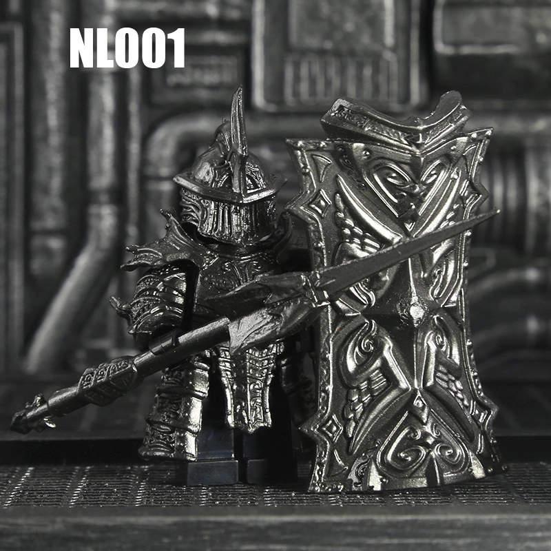 Medieval Series Demon's Souls Minifigs Tower Knight Bricks Compative White