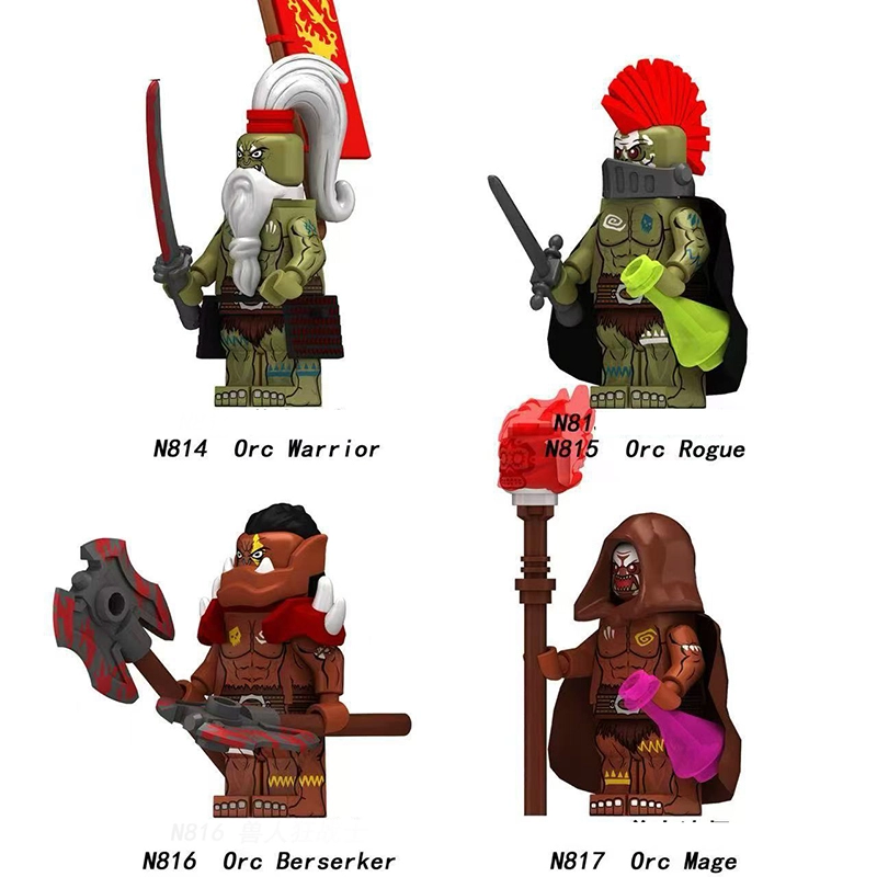 Hobbit Series Minifig Accessories Weapon Helmet Orc Solider Brick ...