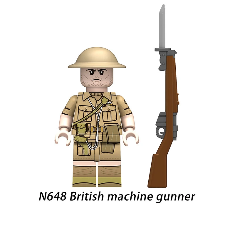WW2 British Infantry Sas Gunner Minifigs Bricks Compatible