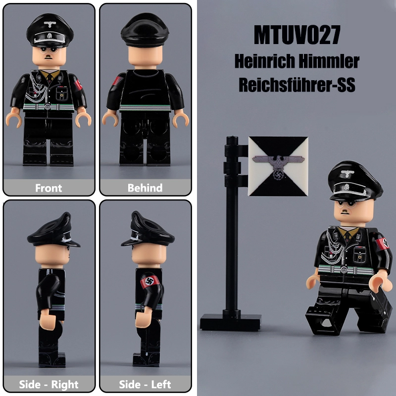 German Office MinifigsReichsführer-SS UV Printed Heinrich Himmler Bricks