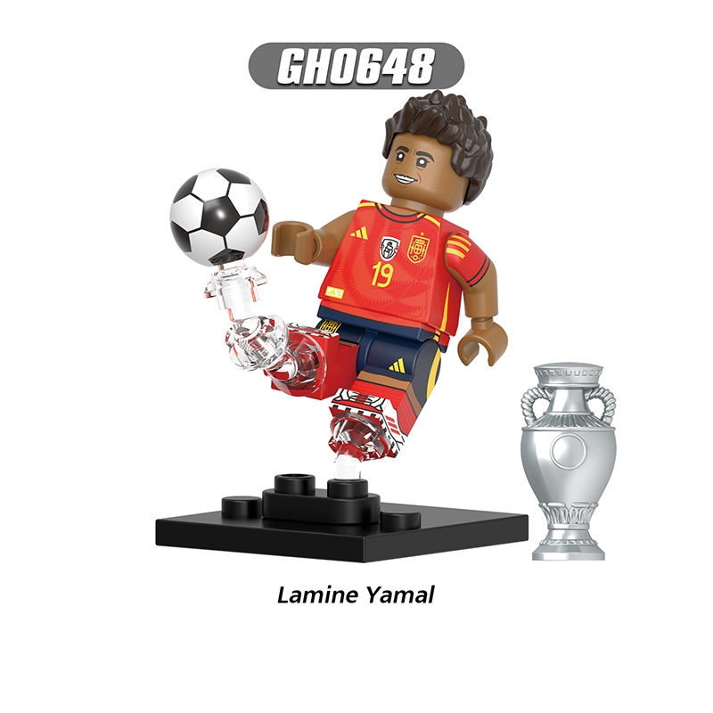 World Cup Modric De Bruyne Kroos WalkerFootball Minifig Kids Bricks