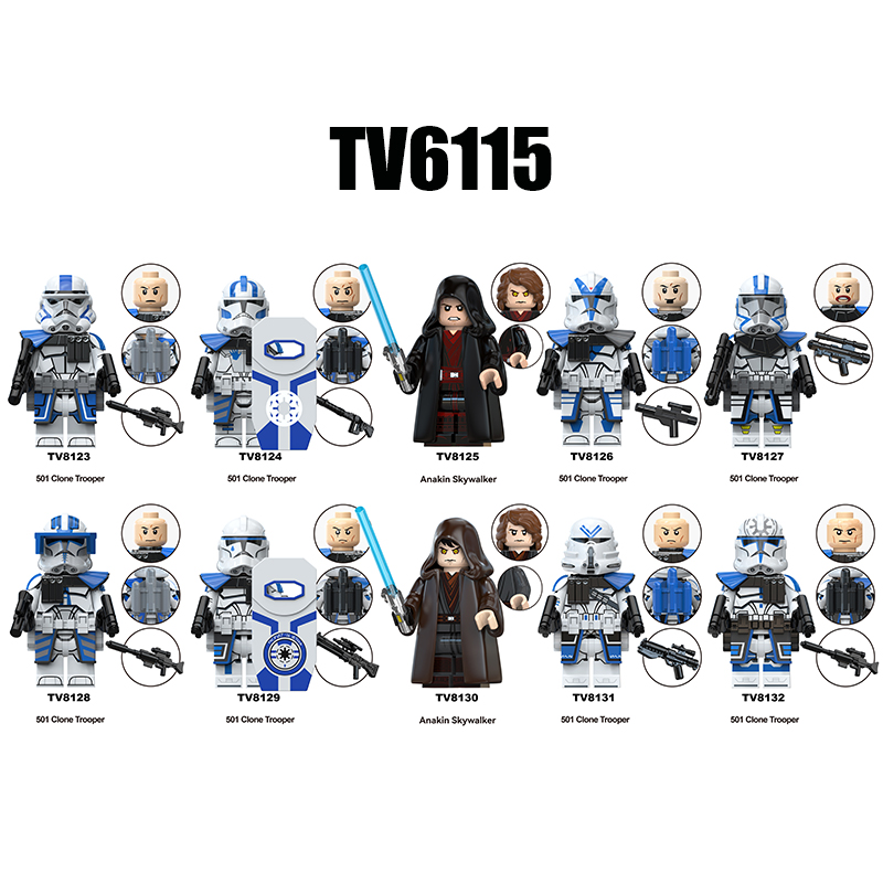 Star Wars Series Minifig Bricks Luke Palpatine Trooper Spark Children