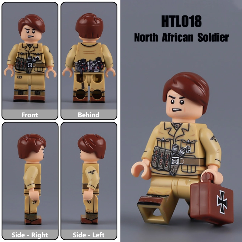 WW1 WW2 North African Submachine Gunner Bricks War Military Compatible