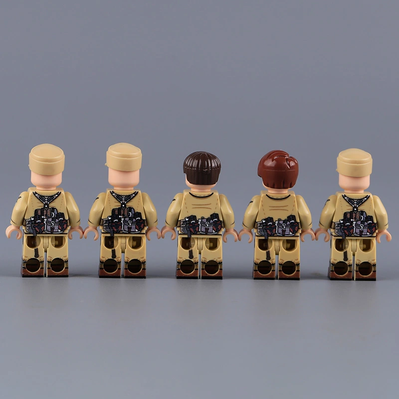 WW1 WW2 North African Submachine Gunner Bricks War Military Compatible