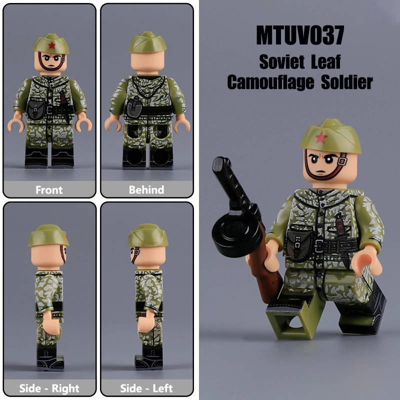 Soviet Union Amoeba pattern Army Soldiers Minifigs Accessories Compatible
