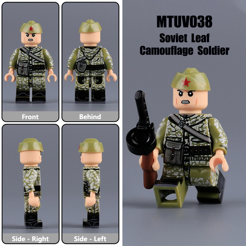 Soviet Union Amoeba pattern Army Soldiers Minifigs Accessories Compatible