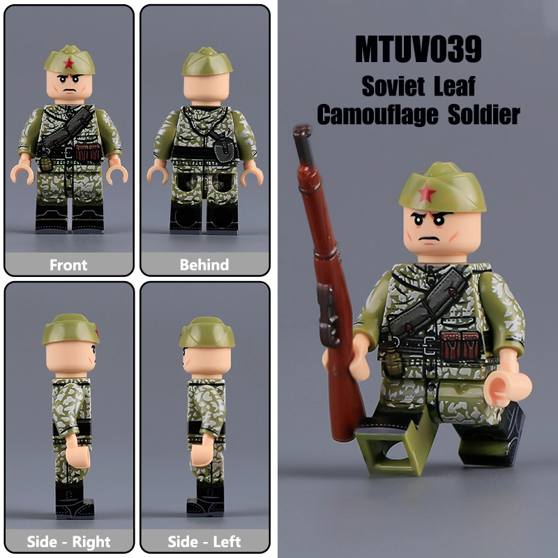 Soviet Union Amoeba pattern Army Soldiers Minifigs Accessories Compatible