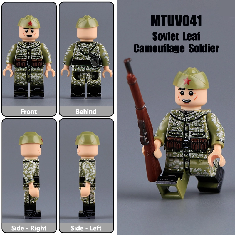 Soviet Union Amoeba pattern Army Soldiers Minifigs Accessories Compatible