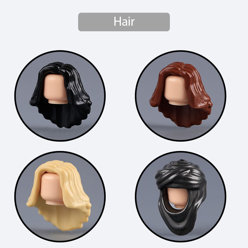 Brickpanda| Hair Action Figures Accessories Compatible Bricks Kits