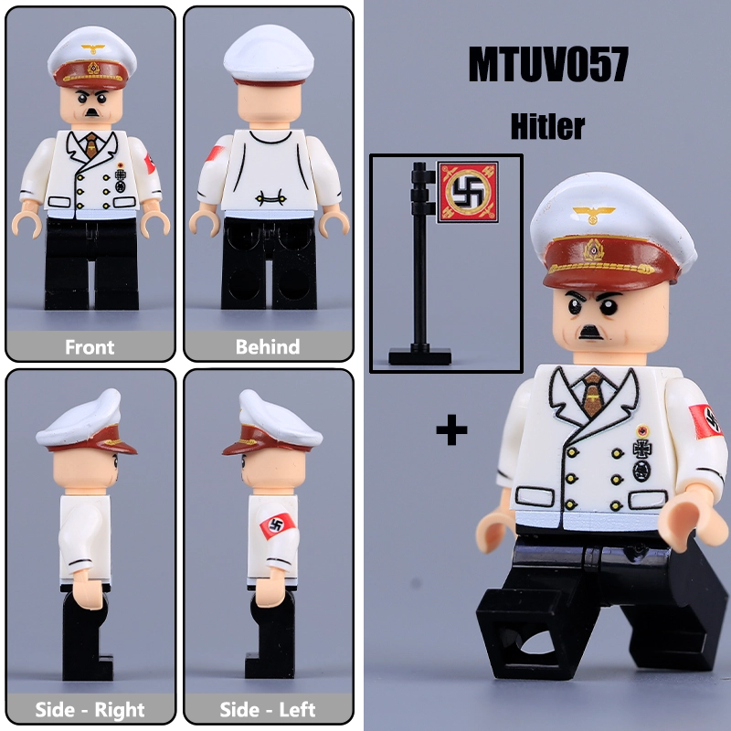 German NSDAP Uniform Hitler Minifigs Bricks Accessories Parts Compatible