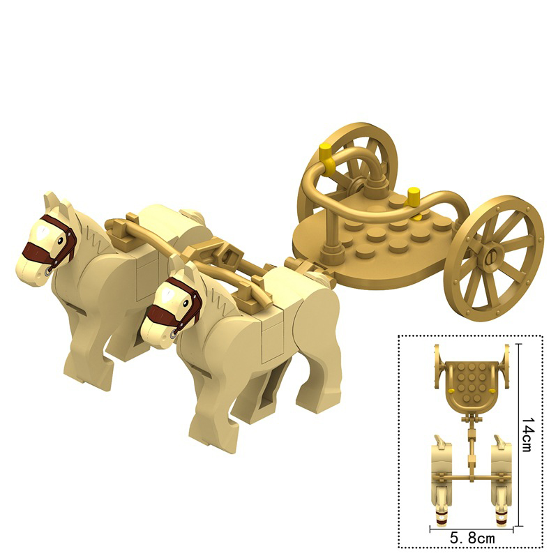 N9100 Medieval Series War Horse Carriage Building Blocks Army Soldiers ...