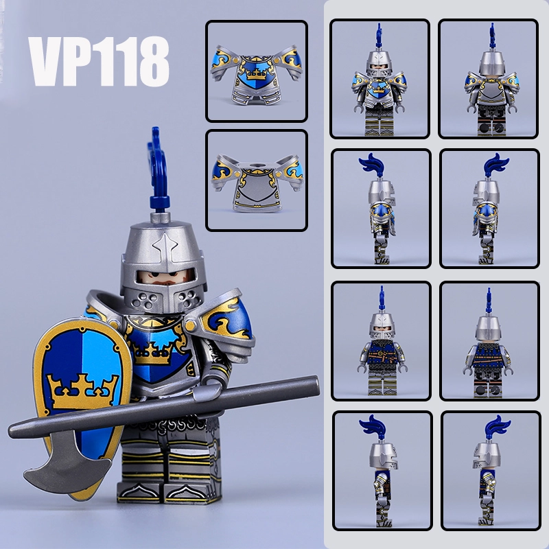 Medieval Soliders Minifigs Bricks Accessories Weapon Helmet Shield