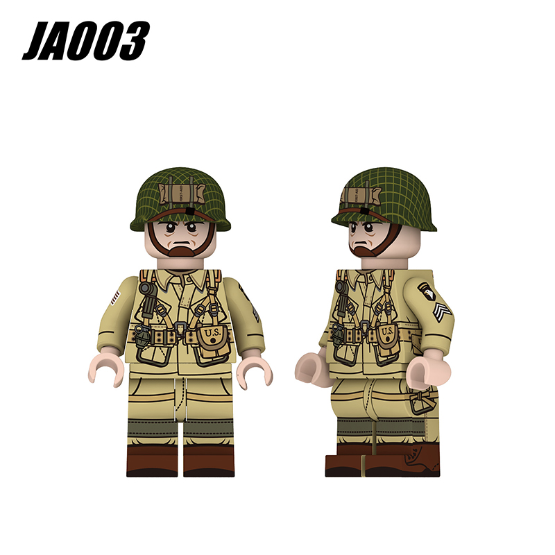 WW2 US Military Soldier Minifigs Building Blocks Marine Corps Army ...