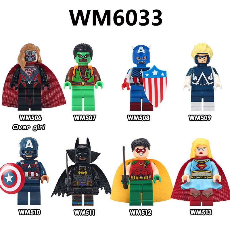 Superheroes DC Movie Nicker Furry Minifigs Happy Hagon Kids Bricks