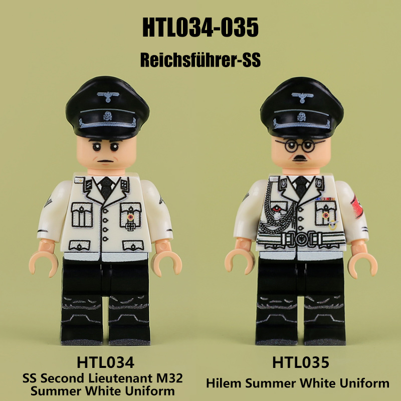 German Officer Minifigs SS Second Lieutenant M32 Summer White Uniform ...