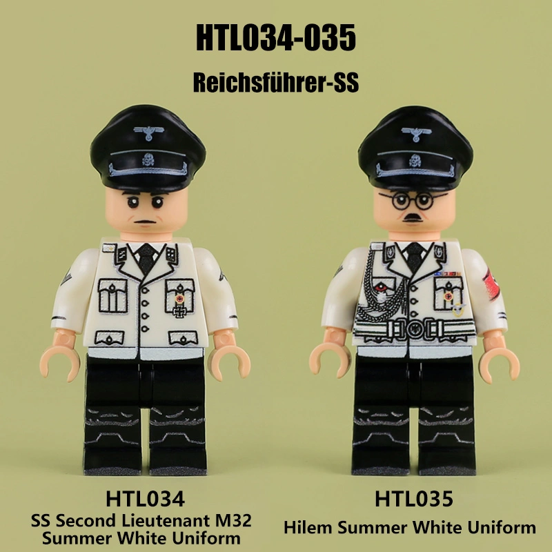 German Officer Minifigs SS Second Lieutenant M32 Summer White Uniform ...