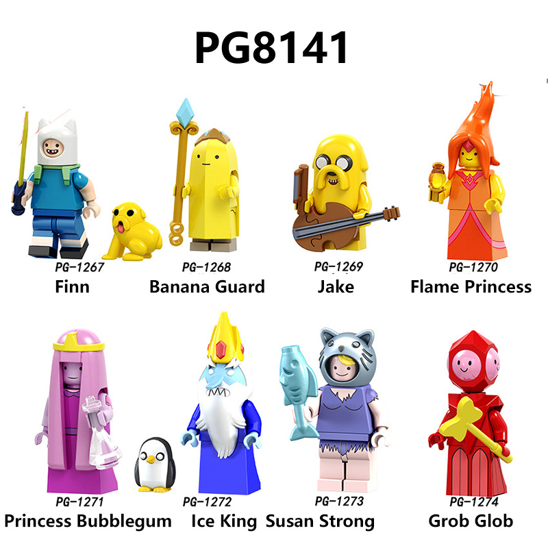 Cartoon Flame Princess Grob Glob Action Figures Bricks Kids Kits