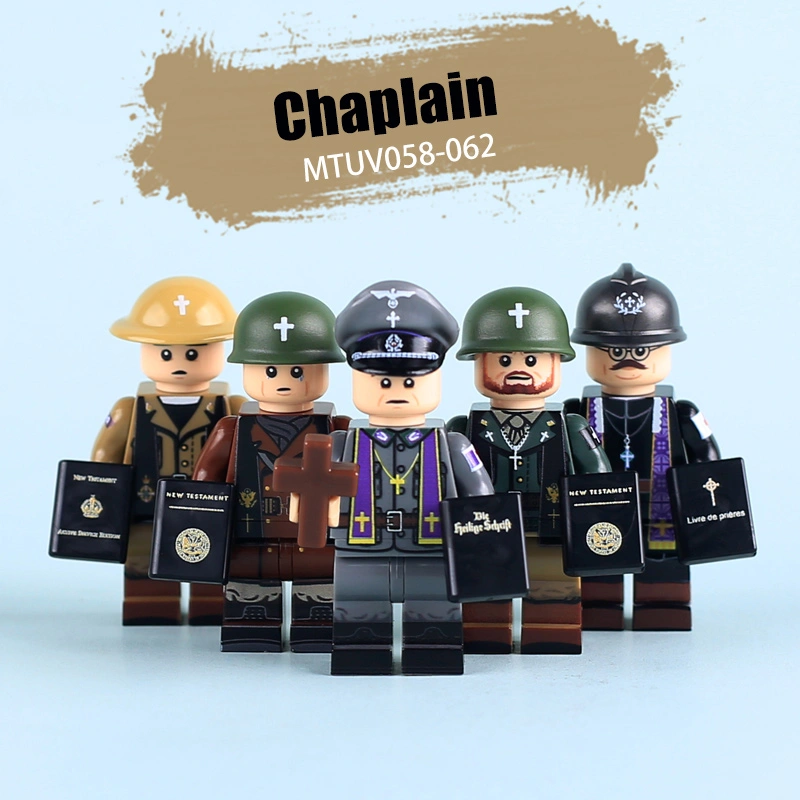 WW2 WWI French Catholic Chaplain Action Figures Bricks Compatible