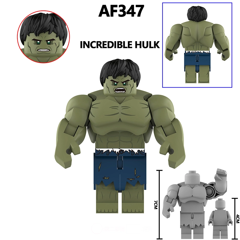 Superheroes DC Incredble Hulk Minifigs Bricks Accessories Iron Armored Toys