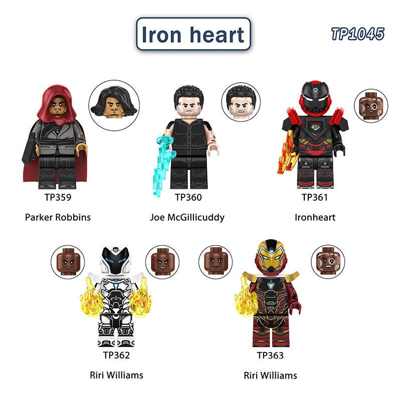 Marvel DC Comics Parker Robbins Riri Williams Superman Bricks ...