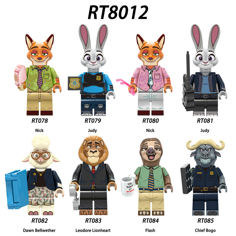 Zootopia Minifigure High-Detail Animal City Characters Figures