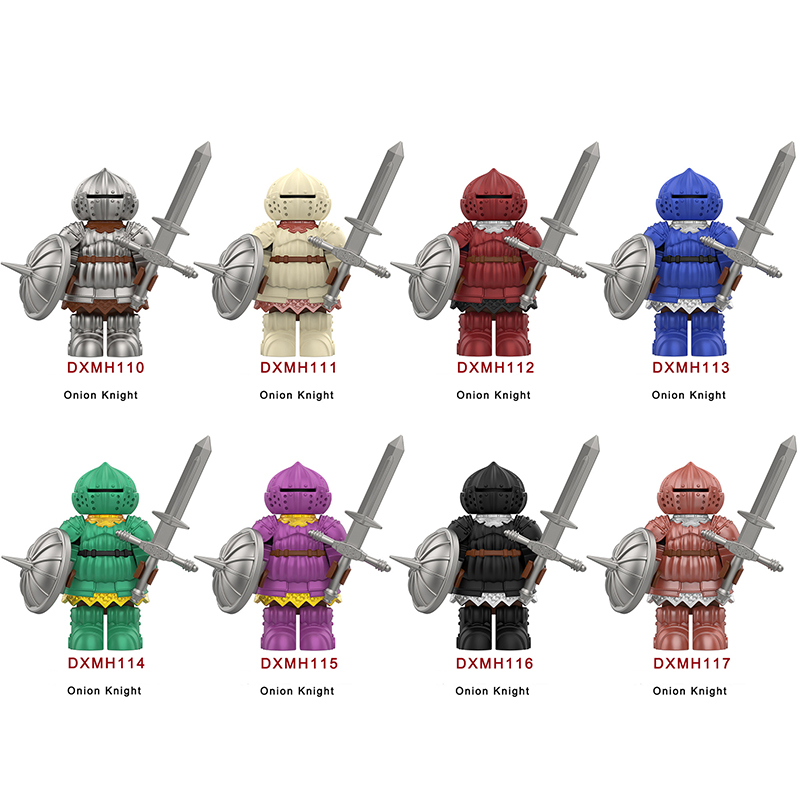 DMXH110 DMXH111 Onion Knight Soldier Minifigs Dark Souls Weapon War ...