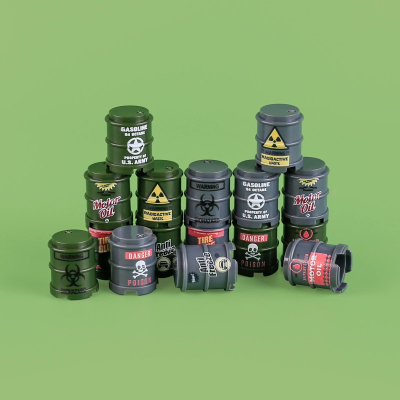 MOC Part Green Petrol Drum 2x2 Military Scene Accessories Compatible