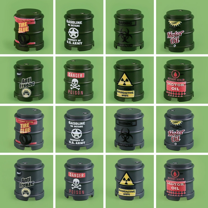 MOC Part Green Petrol Drum 2x2 Military Scene Accessories Compatible