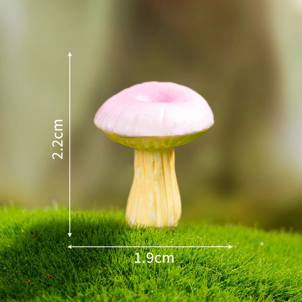 Pink Mushroom Desktop Micro Landscape Toy