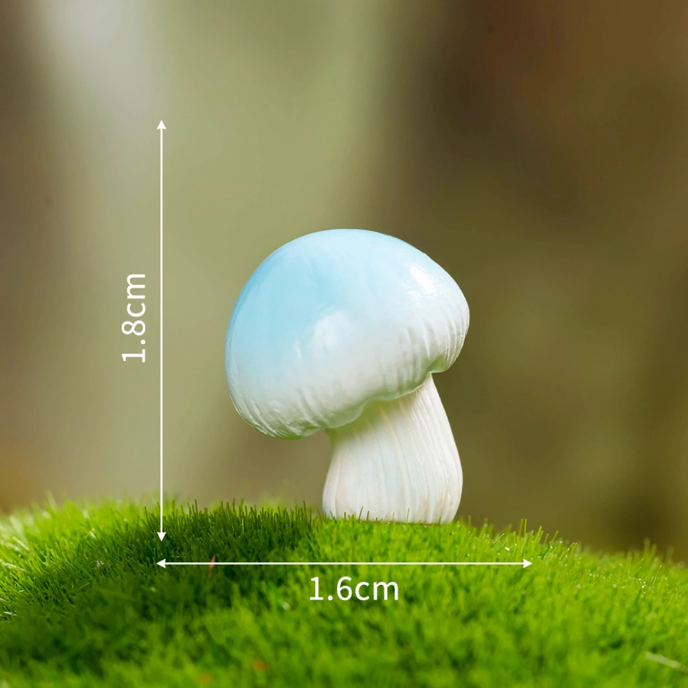 Blue Mushroom Desktop Micro Landscape Toy