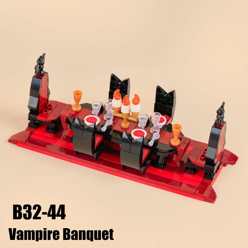 MOC Halloween Vampire Throne Castle Medieval Banquet Organ Sofa Set ...
