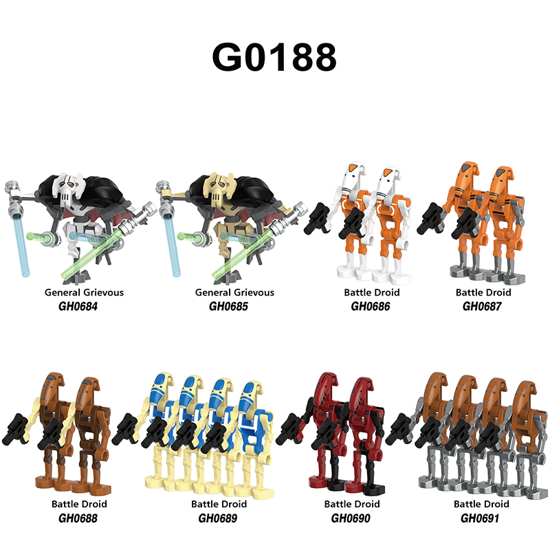 C009-014 Star Wars Minifigures Building Blocks Battle Droid Super ...