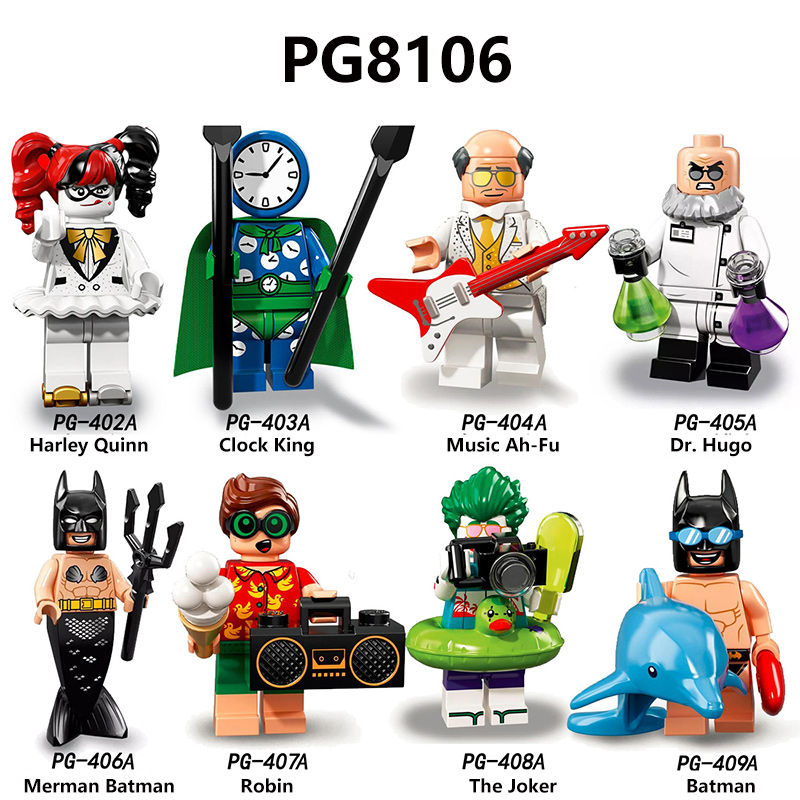 DC Superhero Joker Harley Quinn Minifigs Compatible Kids Bricks Kits