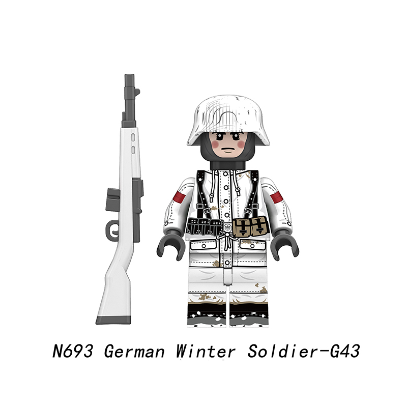 Military German Snow Solider MP40 officers 98K Minifigs Bricks Kits ...