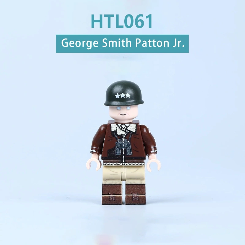Military US Army Armored Force Commander Patton Bricks Kits Compatible