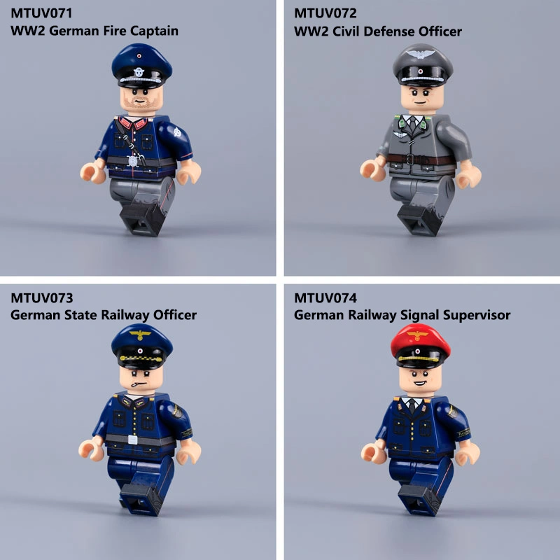 WW2 German Non-Combat Units Railway Signal Supervisor Minifigs Bricks ...