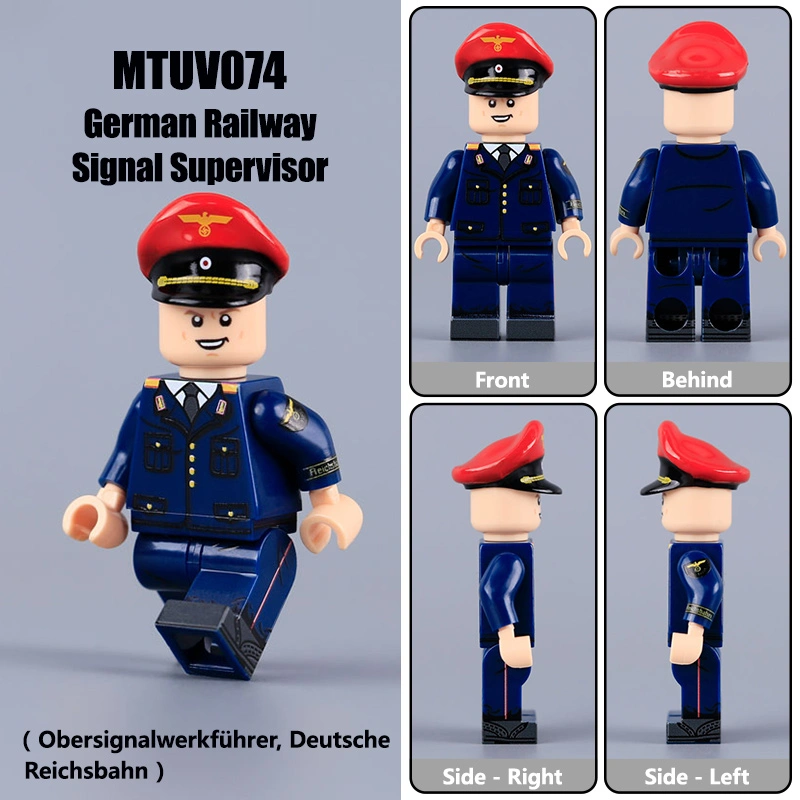 WW2 German Non-Combat Units Railway Signal Supervisor Minifigs Bricks ...