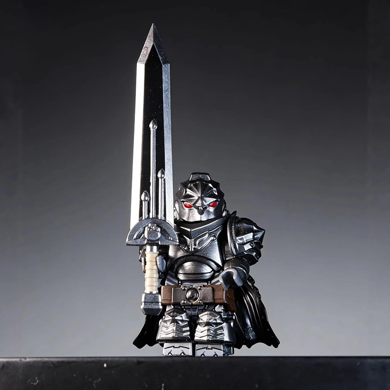 Medieval Berserk Guts GP104 Black Swordsman Knight Minifigs Bricks