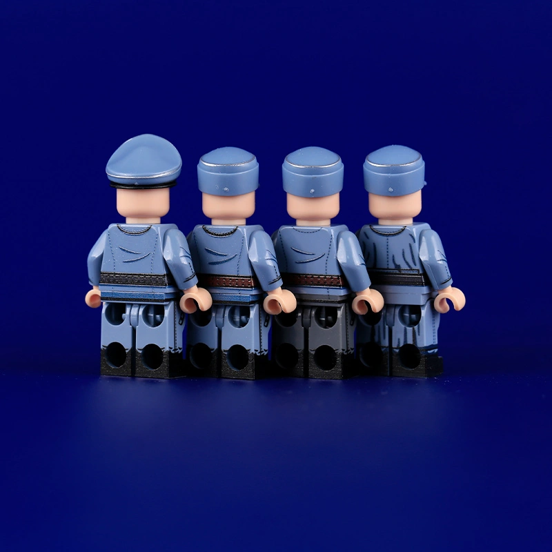 HTL068-071 WWII Air Force Officer Minifigures Field Coats Building Blocks