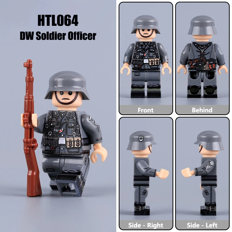 HTL062-067 WWII DW Officer & First-Class Soldier Minifigures Building ...