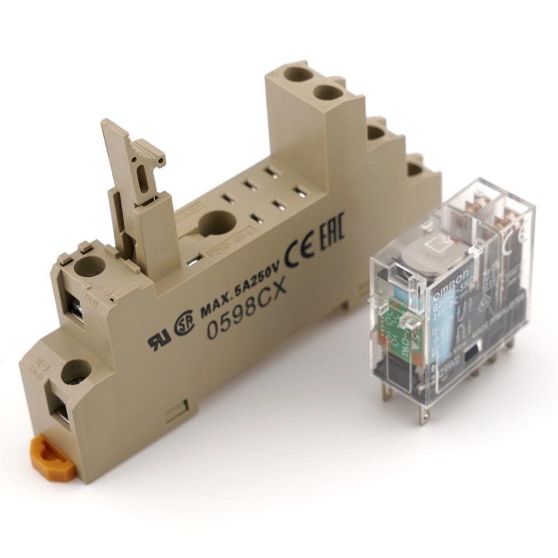 OMRONG G2R-2-SND 24VDC Power Relay with P2RF-08-E Relay Socket ...