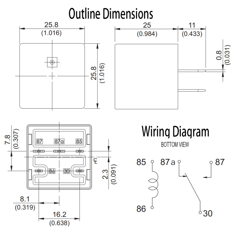 SONG CHUAN 898H-1CH-C-R1 U03 12VDC Automotive High Power Relay ...