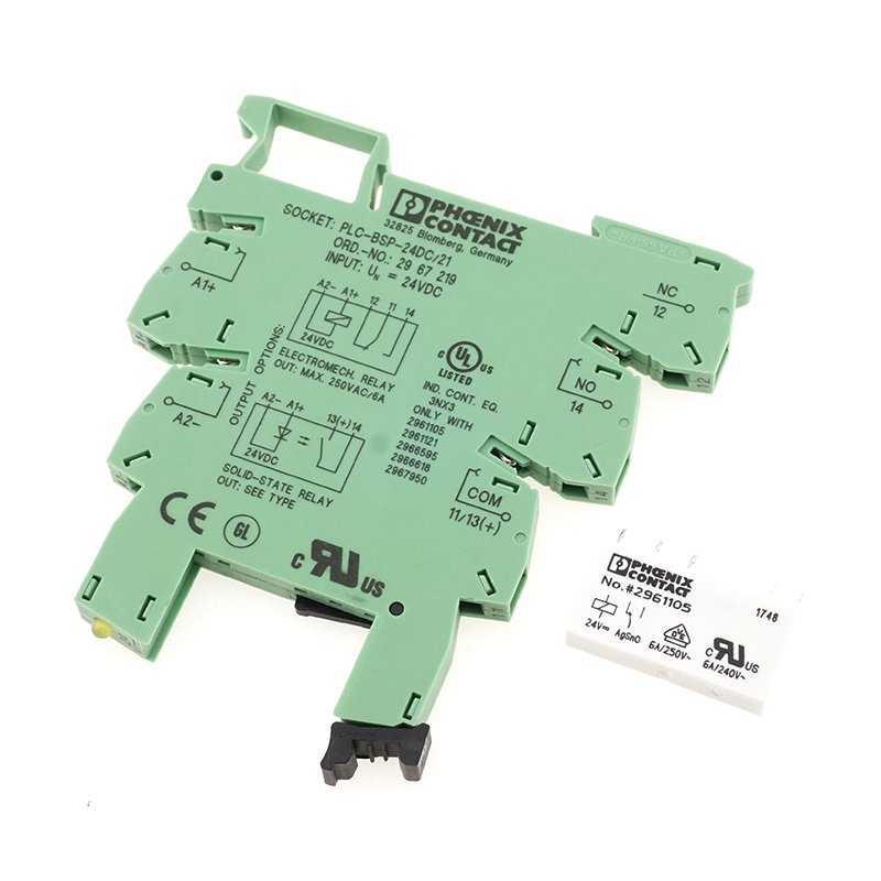 PHOENIX CONTACT NO.2961105 24VDC Power Relay with No.2967219 Socket ...