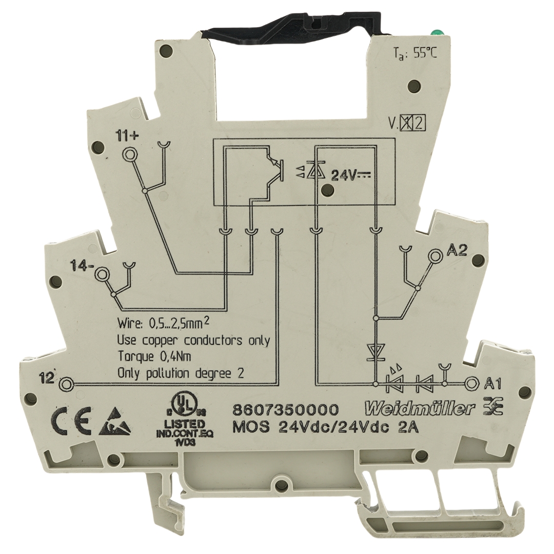 Weidmüller 8607350000 MOS 24VDC/24VDC 2A Power Relay Socket | Gmoparts.com