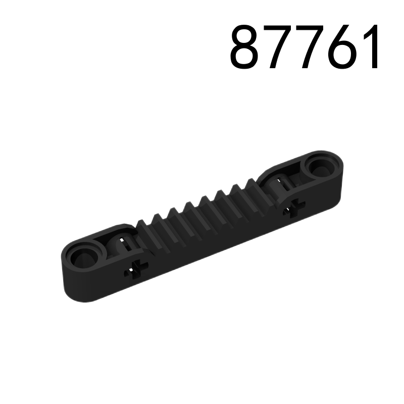 Item No: 87761 Technic, Gear Rack 1 x 7 with Axle and Pin Holes ...